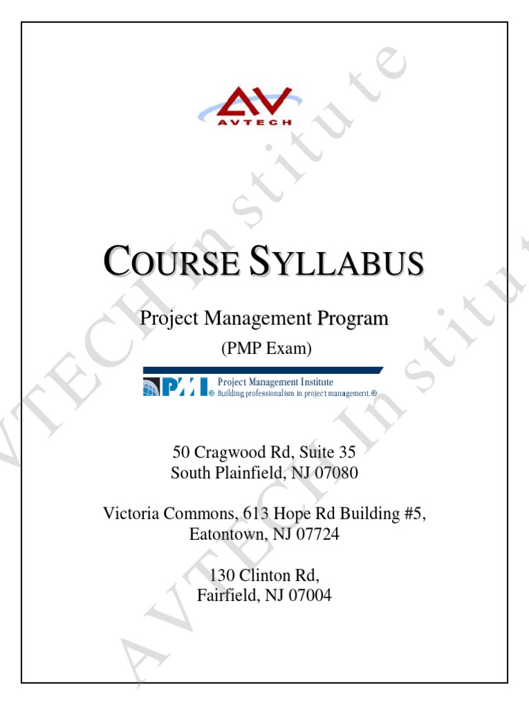 Course Syllabus PMP | PDF | Risk | Project Management