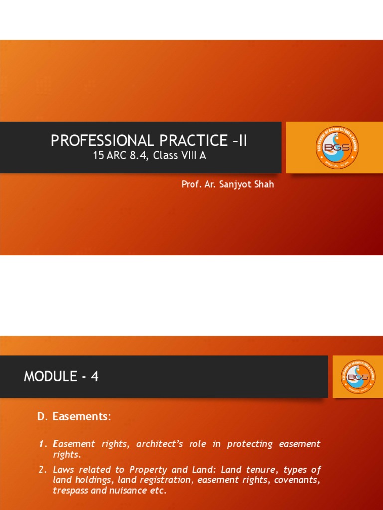 Profession Practice Module 4 | PDF | Easement | Stream
