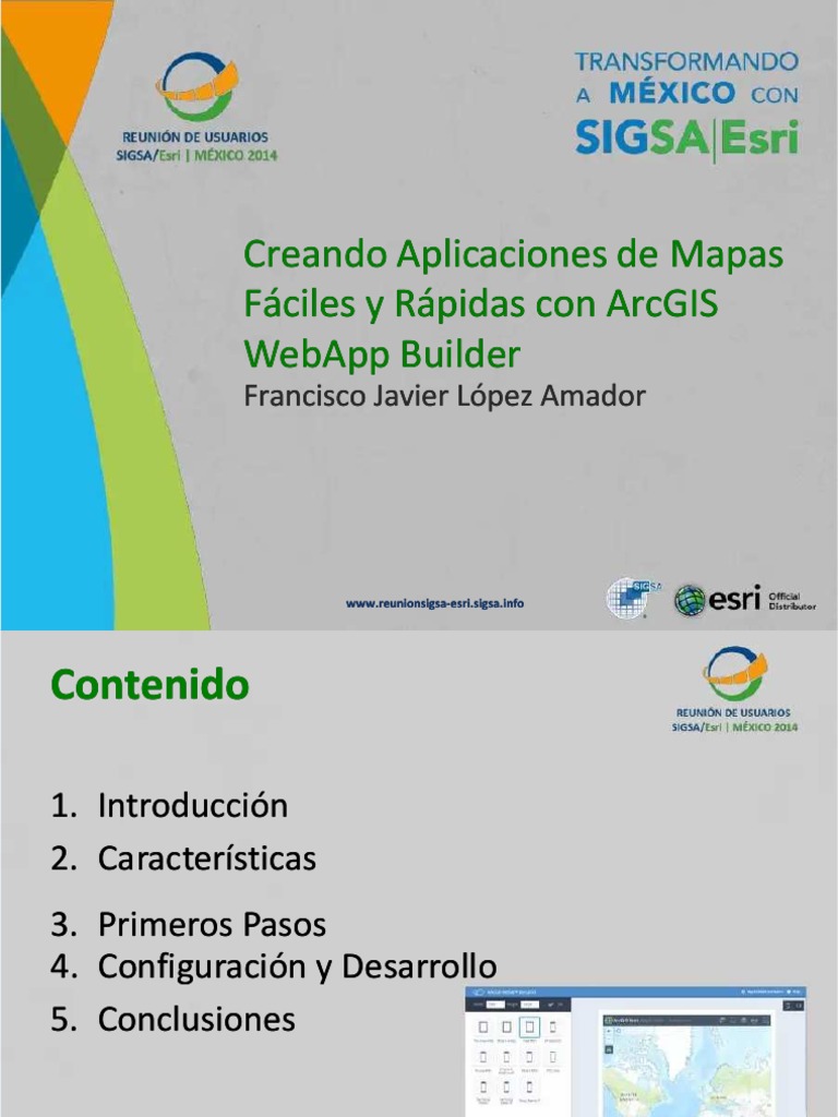PDF Creando Aplicaciones de Mapas Faciles y Rapidas Con Arcgis Webapp ...
