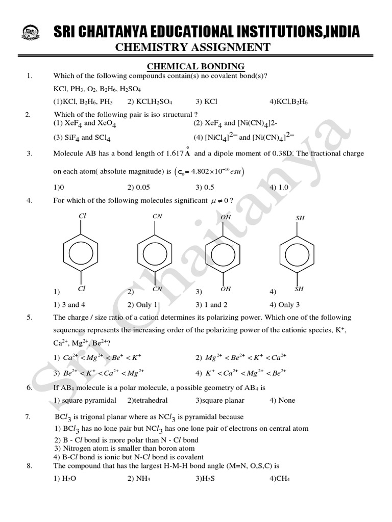Chemistry - Chemical Bonding | PDF | Chemical Bond | Ionic Bonding