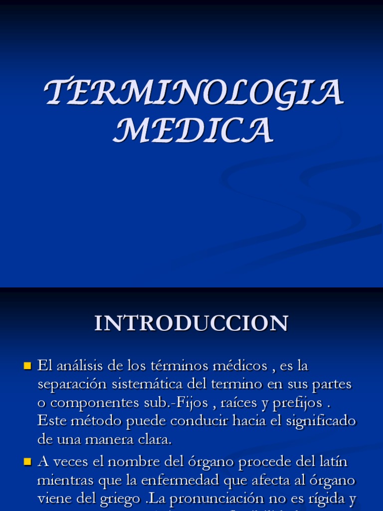 Terminología Médica Esencial | PDF | Sangre | Órgano (anatomía)