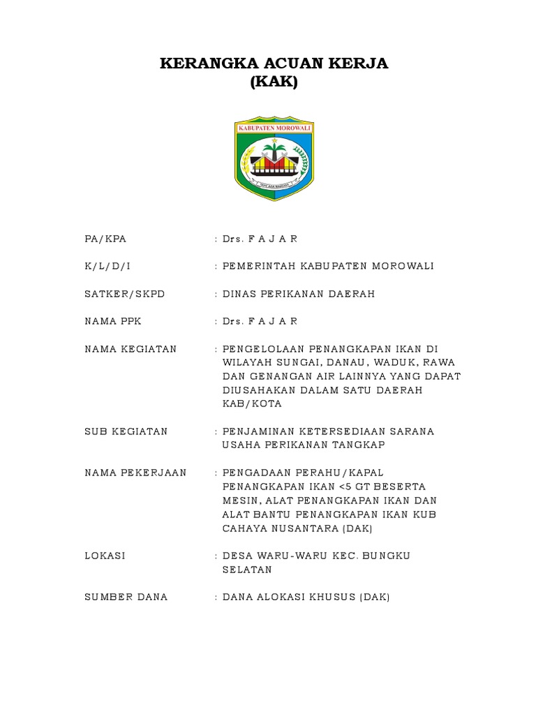 KAK Perahu Fiber DAK Waru Waru | PDF