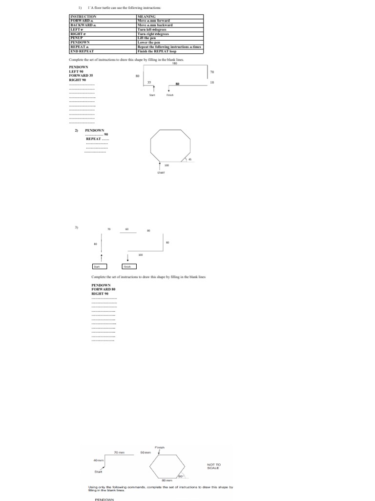 LOGO Worksheet | PDF
