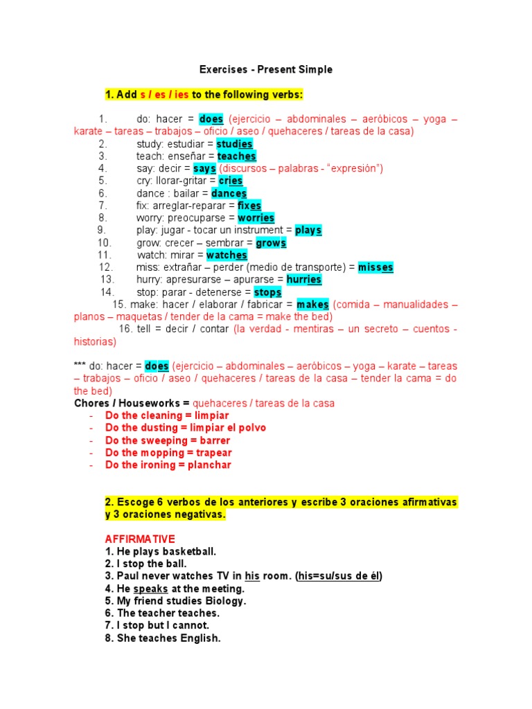 Simple Present - Frequency Adverbs & Indicators | PDF | Verb | Grammar