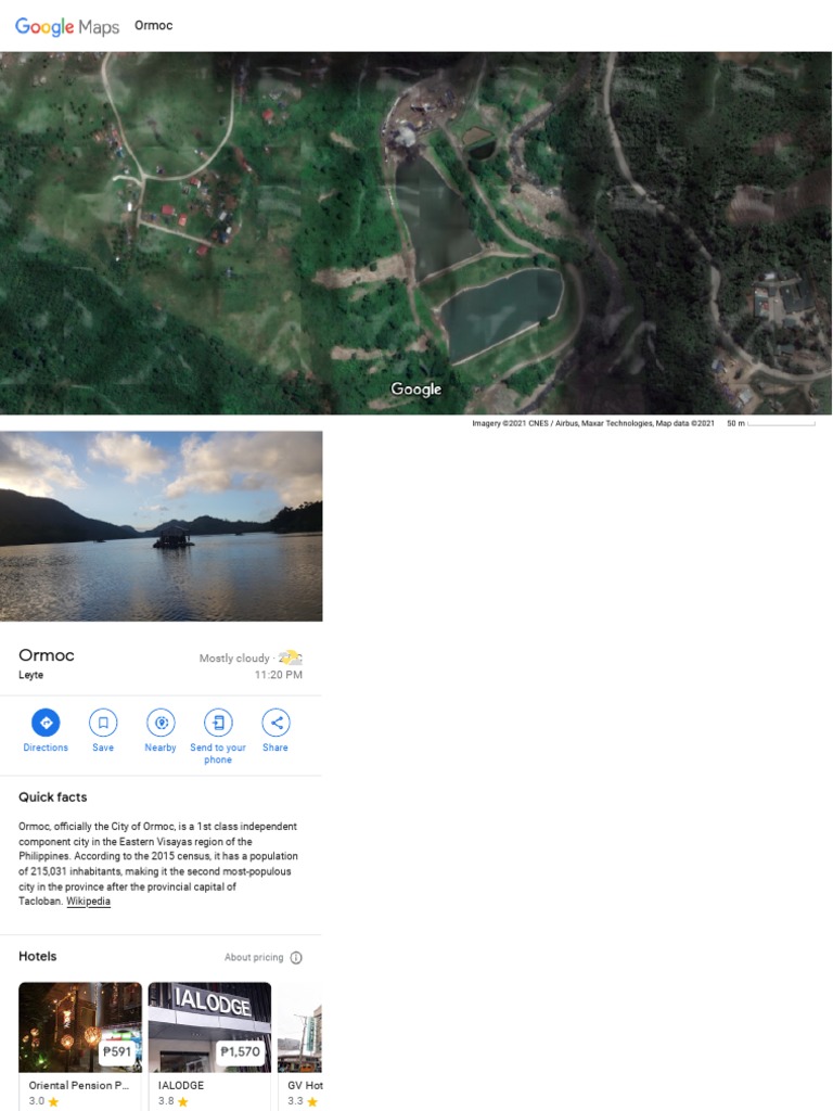 Ormoc - Google Maps | PDF