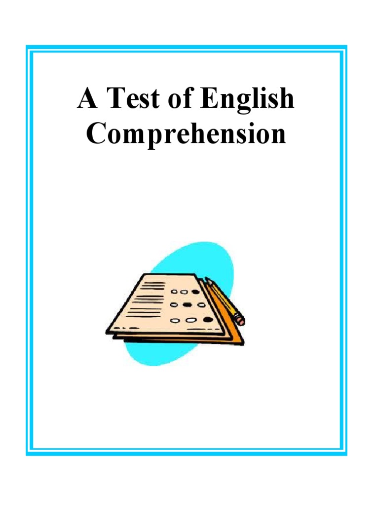 A Test of English Comprehension | PDF | Vulcan (Star Trek) | Phonics