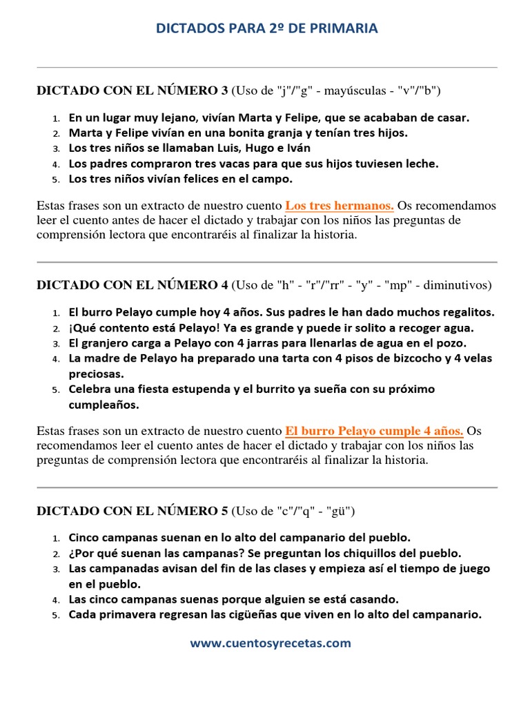 Dictados para Segundo de Primaria | PDF | Arco iris | Qualia