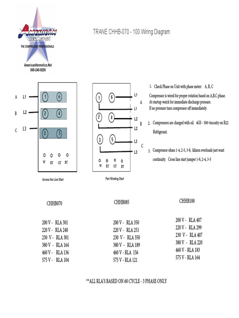 Trane Screw Wiring Diagram CHHB070-100 REVa | PDF | Manufactured Goods ...
