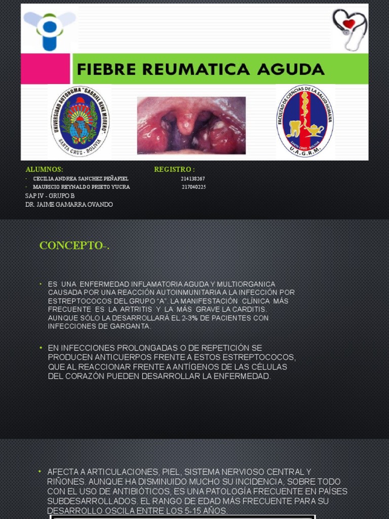 Fiebre Reumatica Aguda | PDF | Estreptococo | Epidemiología