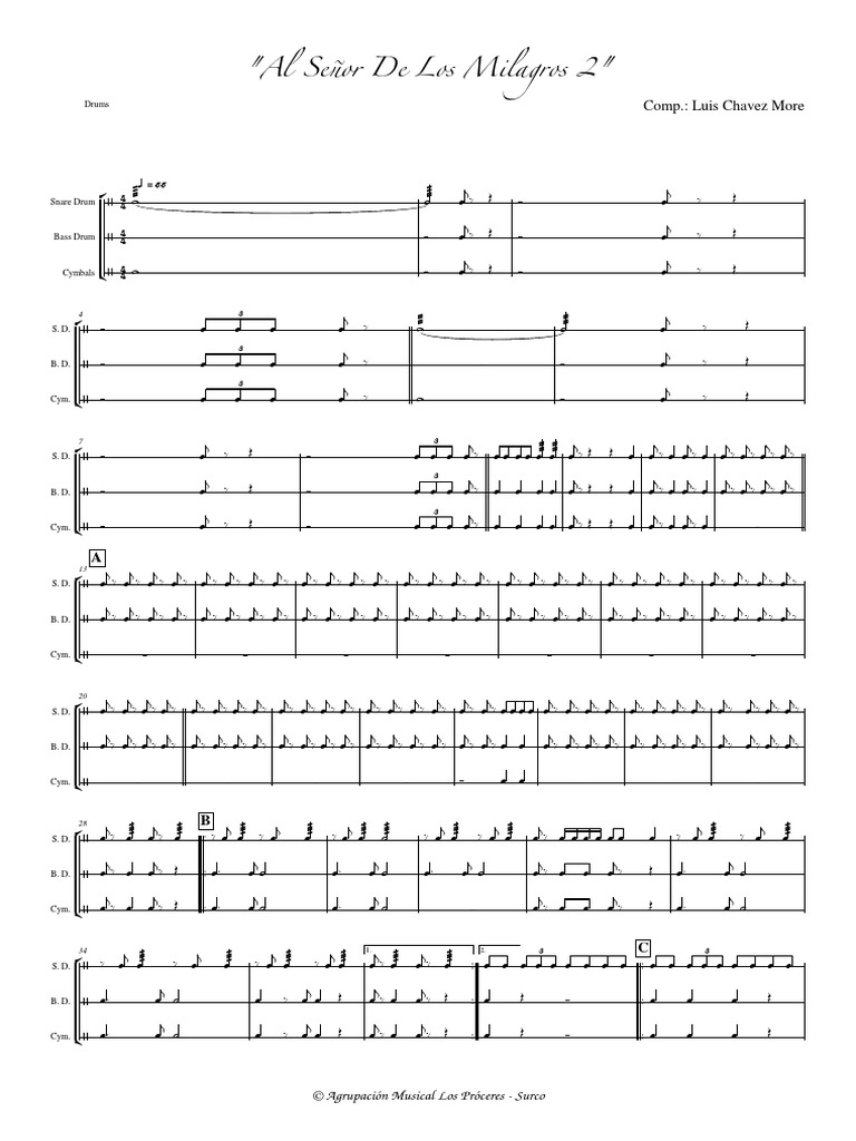 Al Señor de Los Milagros 2 | PDF | Musical Instruments | Music Technology