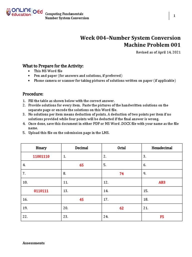 Week 004-Number System Conversion Machine Problem 001: What To Prepare ...