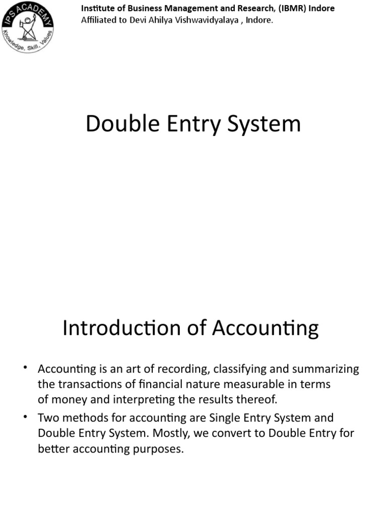2 Double Entry System PowerPoint Presentation | PDF | Debits And ...