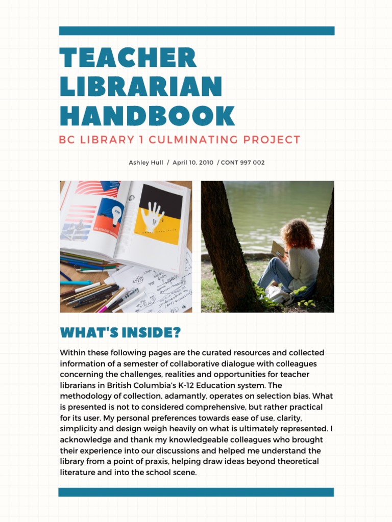 Teacher Librarian Handbook: What'S Inside? | PDF | Librarian | Libraries