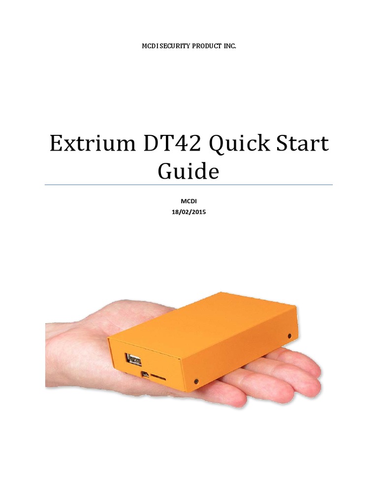 Dt42 Quick Start Guide v1.1 | PDF | Port (Computer Networking) | World ...