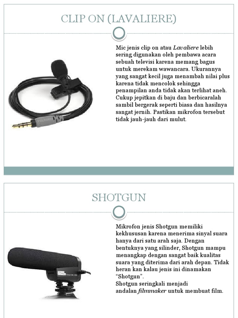 MATERI 4 - Jenis Mikrofon Dan Noise Dalam Audio | PDF