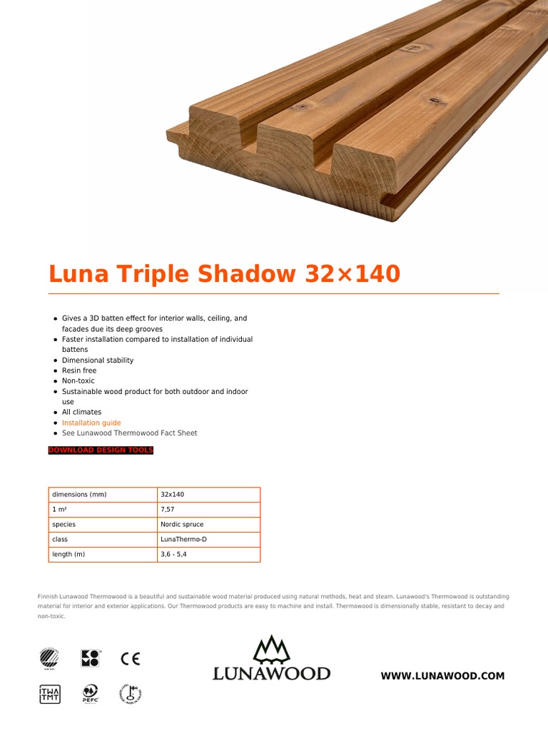 Lunawood Triple Shadow 32x140 Overview | PDF