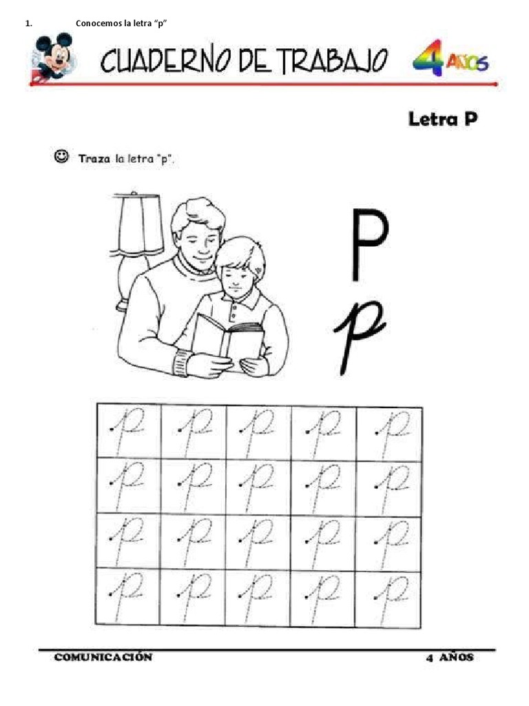 Conocemos la letra 4 años hoy | PDF