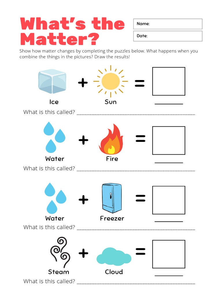 Whats The Matter Worksheet | PDF