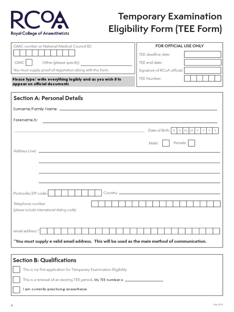 TEE Application Form Update 2020 | PDF | Race And Ethnicity In The ...