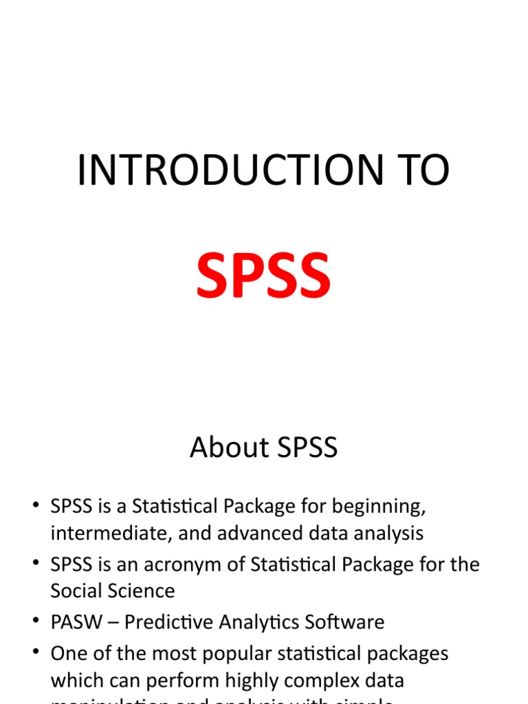 SPSS | PDF | Spss | Level Of Measurement