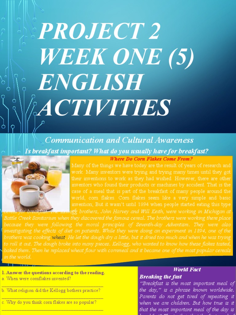 P2-English Activities 5 | PDF | Cereals | Staple Foods