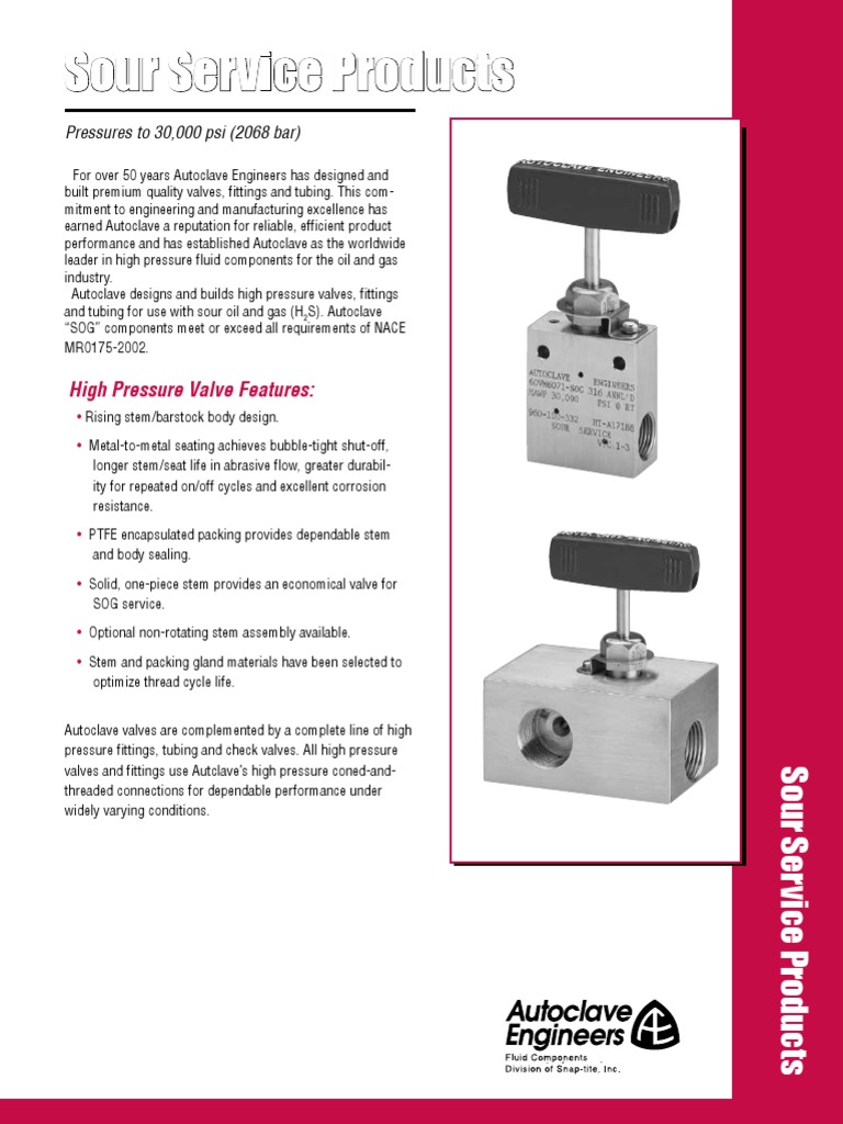 Sour Service | PDF | Valve | Stainless Steel