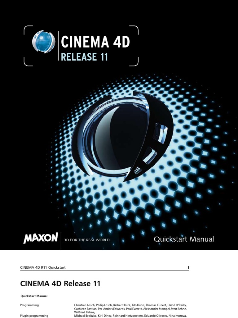 Cinema 4D 11 Quickstart Guide | PDF | Icon (Computing) | Adobe Photoshop