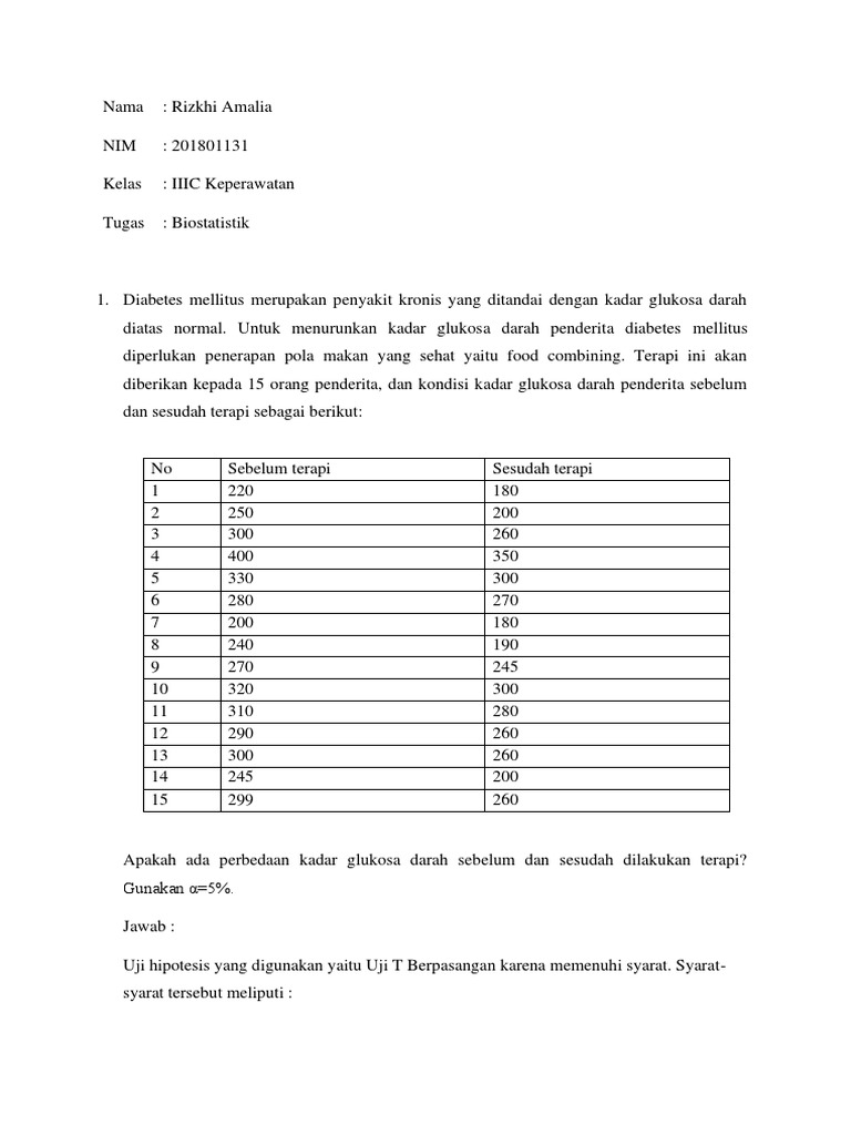 Tugas Biostatistik | PDF