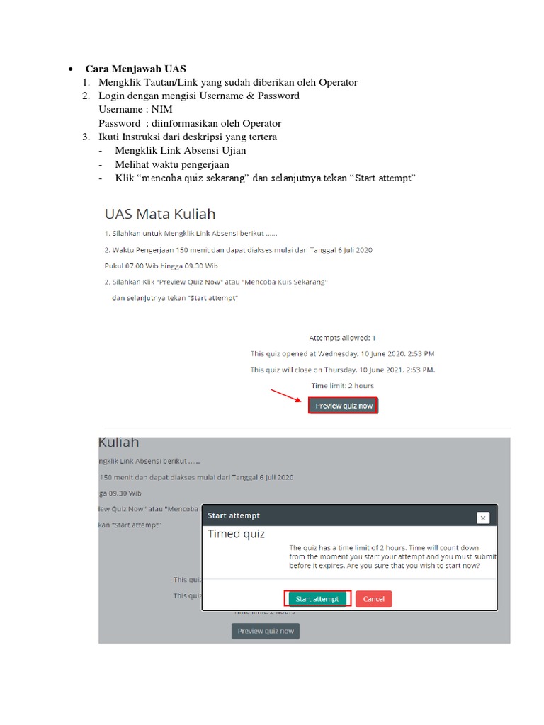 Cara Menjawab UAS | PDF
