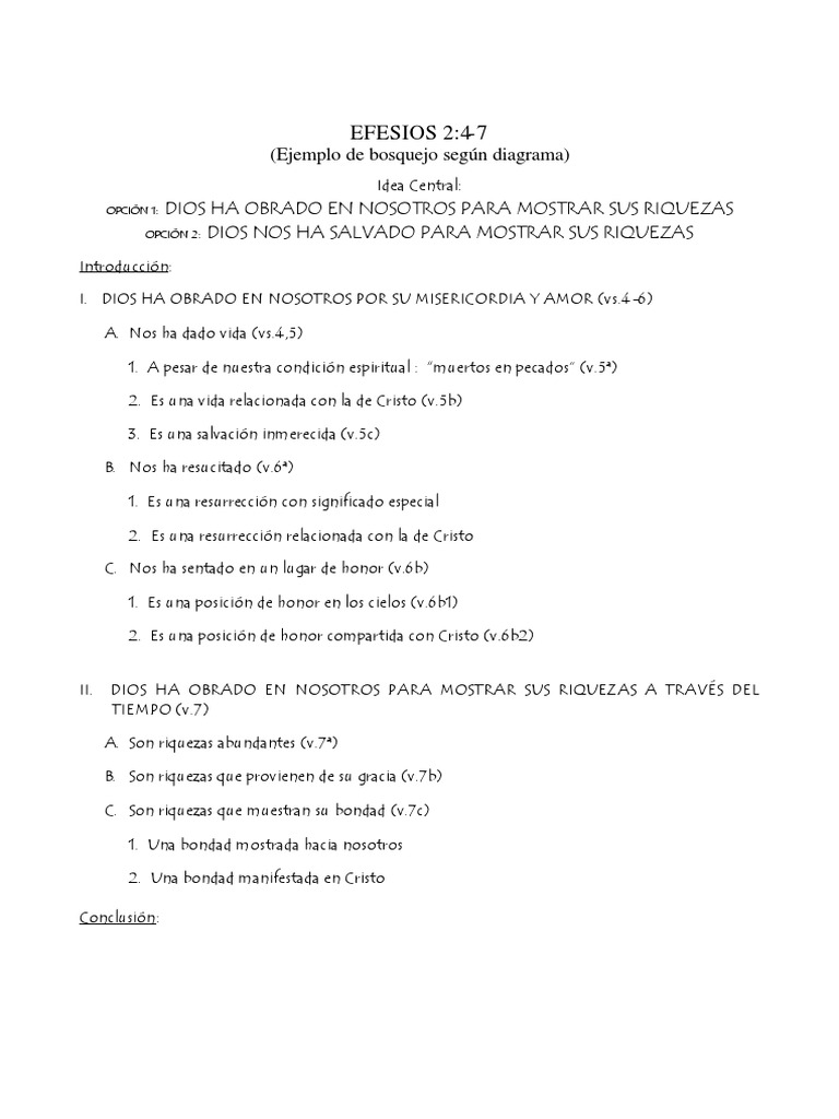 Bosquejo Efesios 2 | PDF