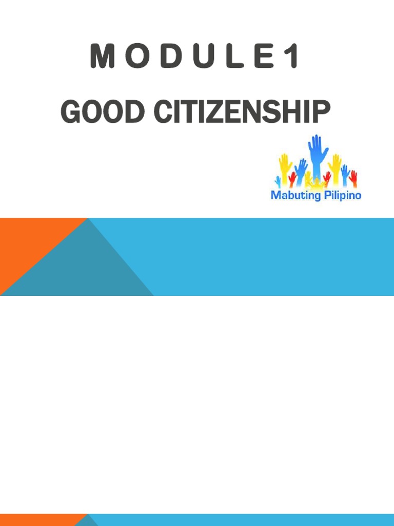 MODULE 1 Good Citizenship | PDF | Citizenship | Justice