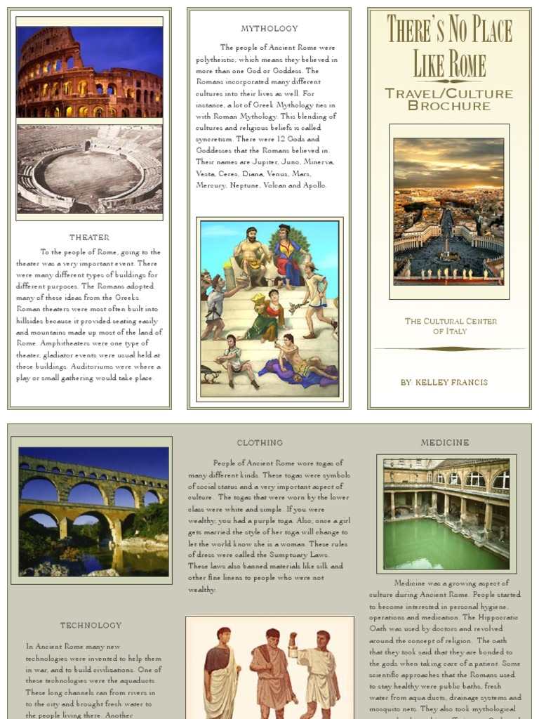 No Place Like Rome Brochure PDF | PDF | Roman Mythology | Ancient Rome
