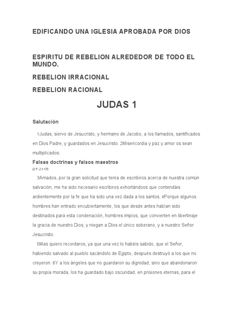 Edificando Una Iglesia Aprobada Por Dios | PDF | Jesús | Salvación