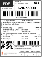 Sample JNT Waybill | PDF