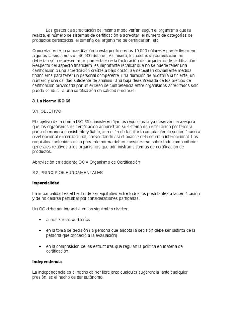 La Norma ISO 65 | PDF | Economias | Business