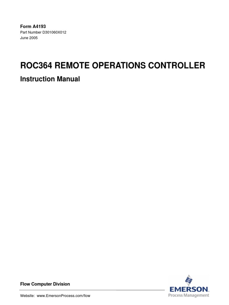 Roc364 Remote Operations Controller: Instruction Manual | PDF ...