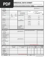 Personal Data Sheet CS Form No. 212 Revised 2017 | PDF | Affidavit ...