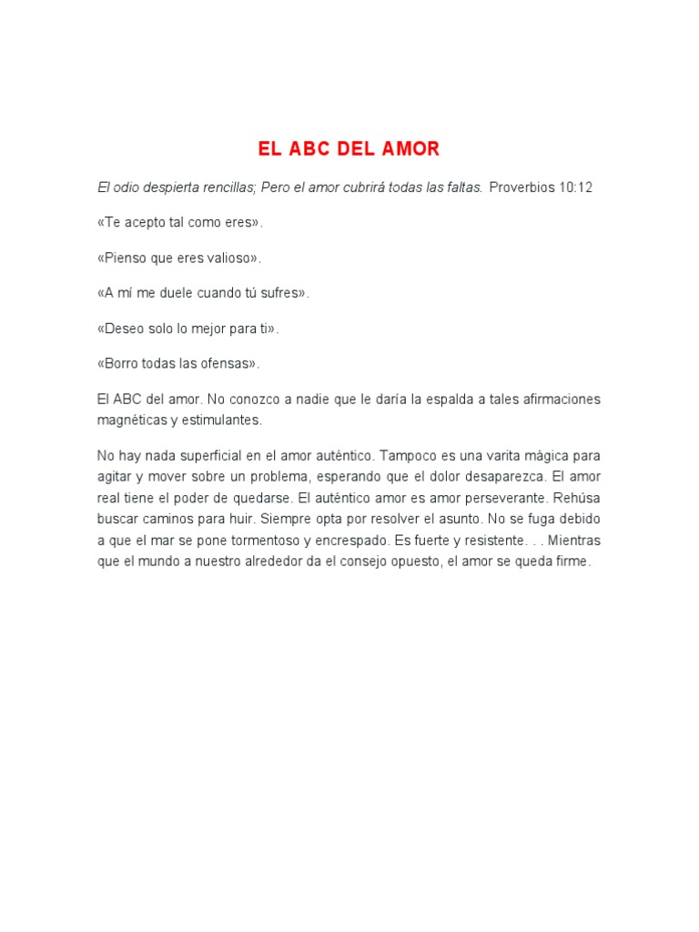 El Abc Del Amor | PDF