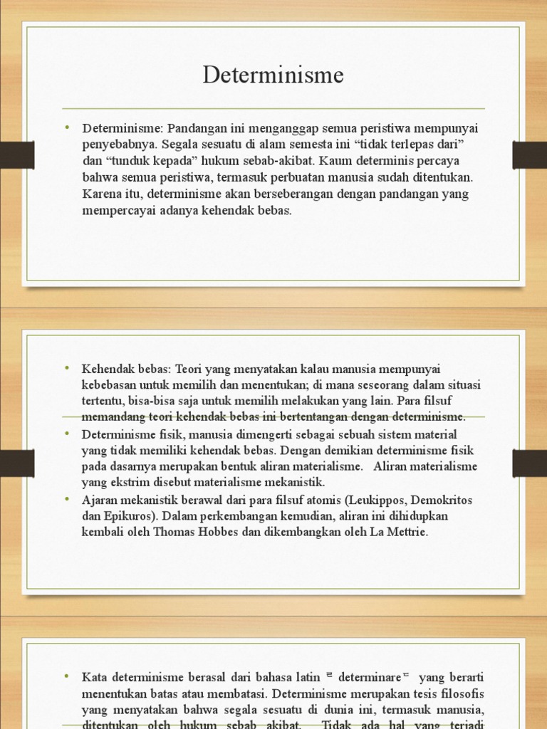 Memahami Konsep Determinisme | PDF