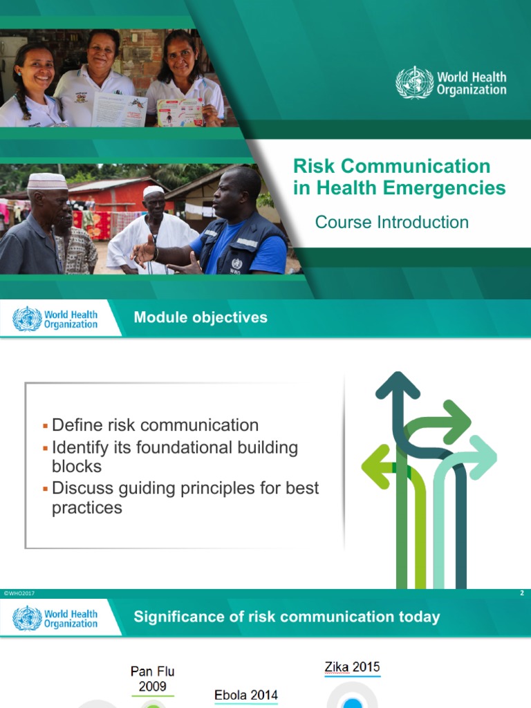 Risk Communication in Health Emergencies: Course Introduction | PDF ...