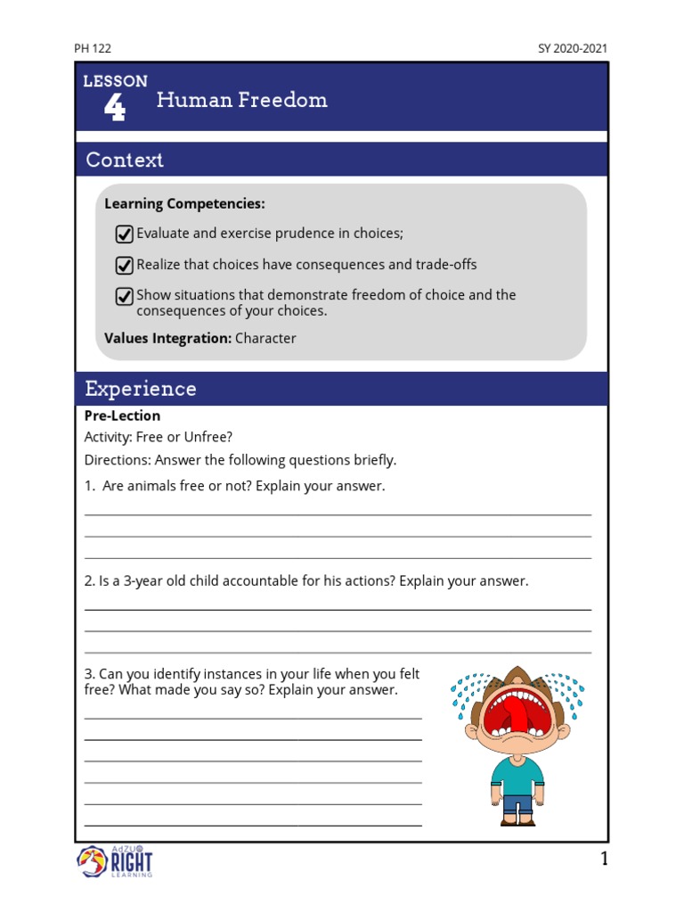 Lessons 4-6 (PHILO 122) | PDF | Free Will | Autonomy