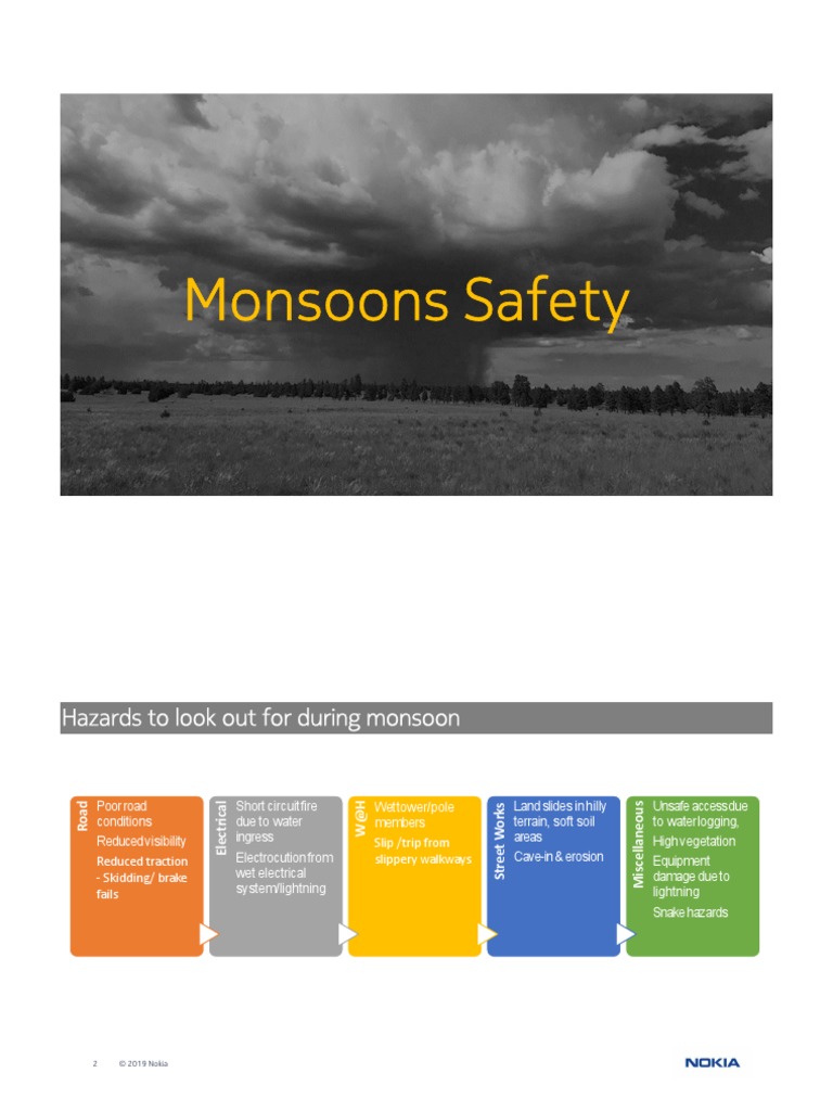 Monsoon Safety Advisory | PDF | Wet Season | Flood