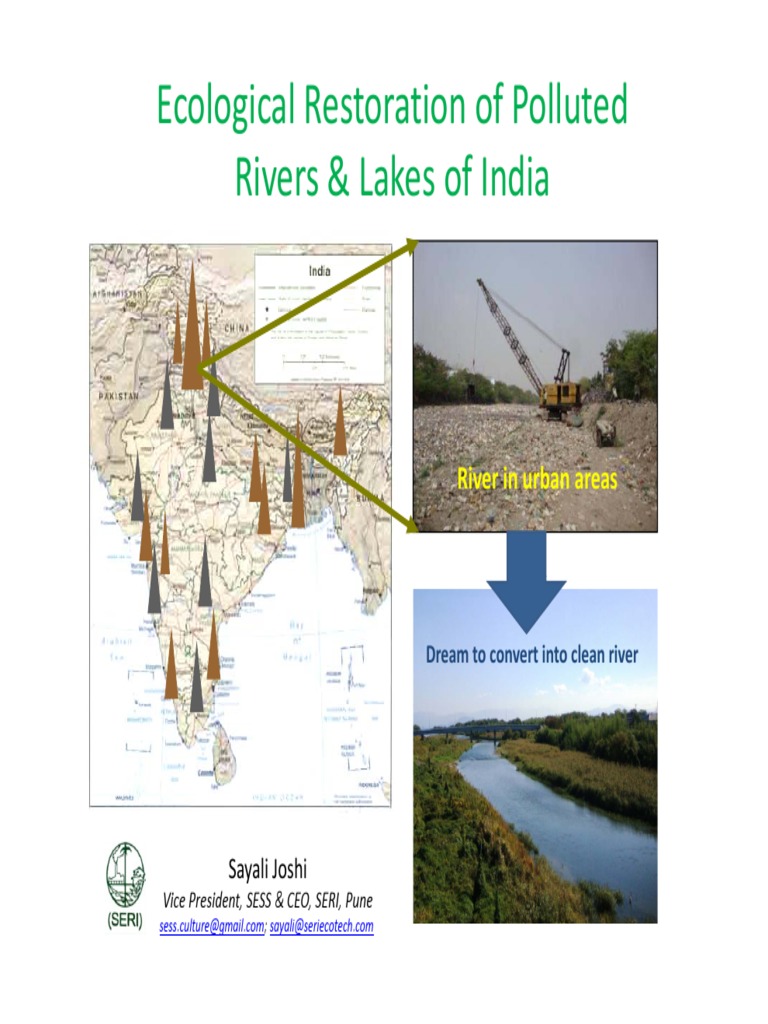Ecological Restoration of Polluted Rivers & Lakes of India Rivers ...