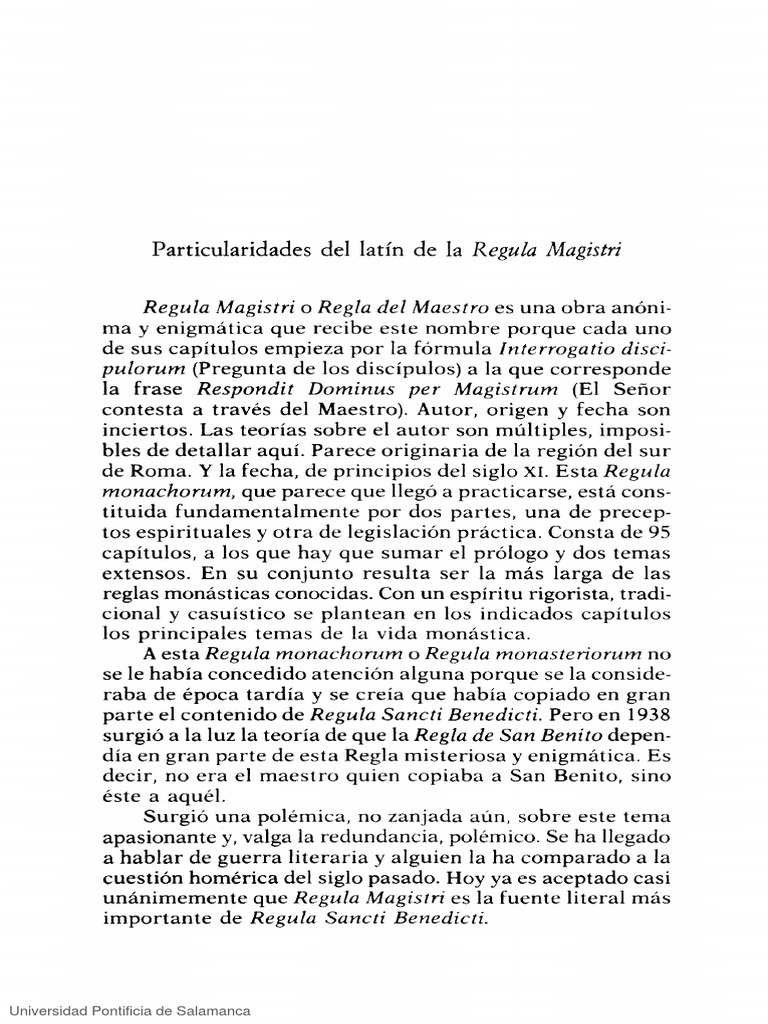Regula Magistri | PDF | Orden de San Benito | Religión y creencia