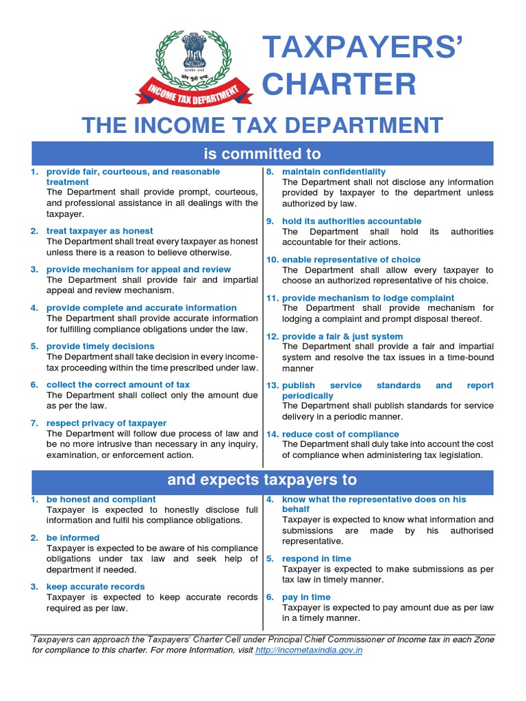 Taxpayer Charter | PDF | Regulatory Compliance | Taxpayer