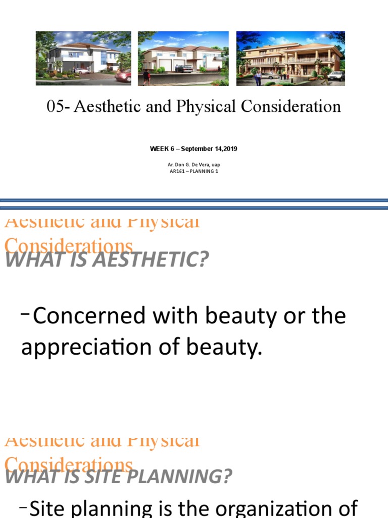 05 - Ar161 Aesthetic & Physical Considerations | PDF | Nature | Science