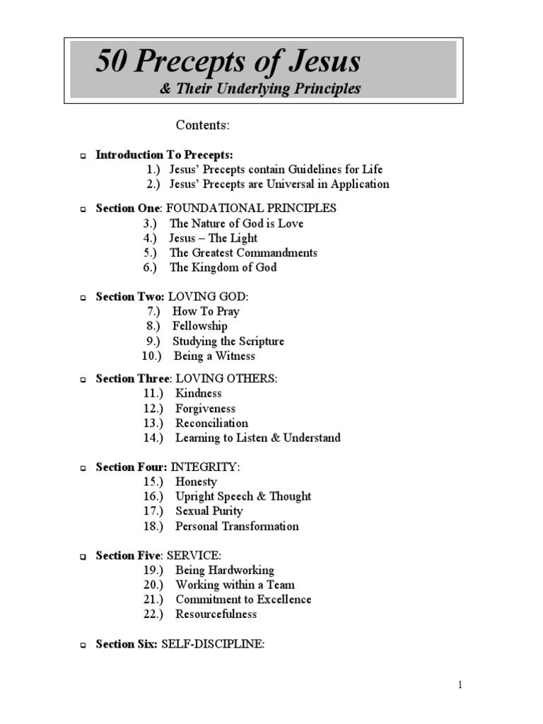 50 Precepts 1,2,31 | PDF | Christian Denomination | Christian Church