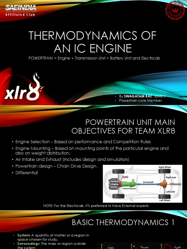 Thermodynamics of An Ic Enegine | PDF | Internal Combustion Engine ...