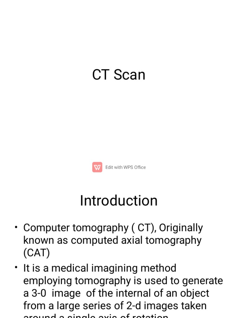 CT Scan | PDF