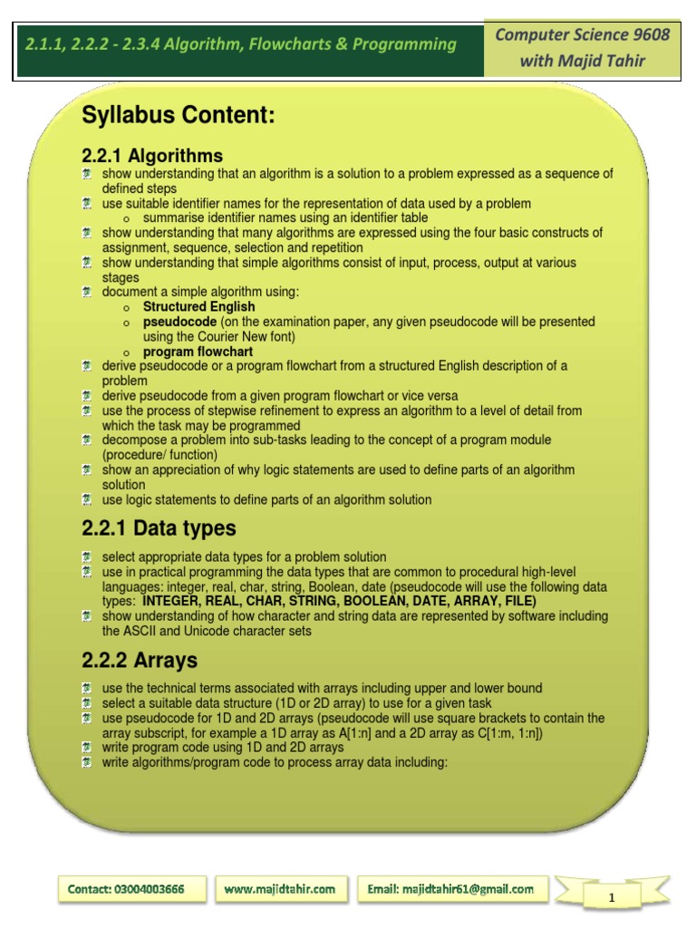 Algorithm Flowcharts Programming Pdf Algorithms Control Flow